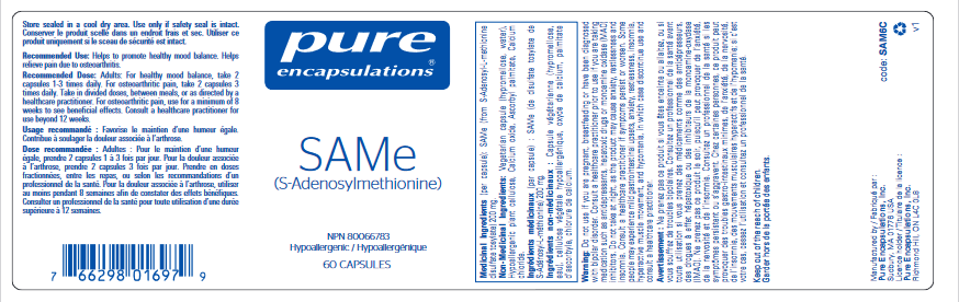 SAMe (S-Adenosylmethionine) - Pure Encapsulations - Unytii ...